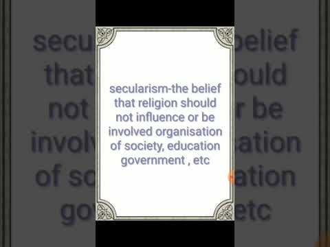 meaning of secularism