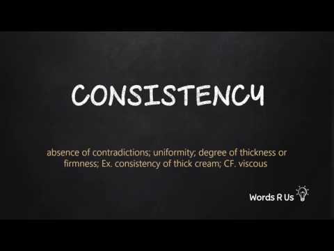 How to Pronounce CONSISTENCY in American English