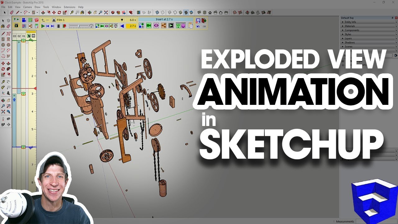 Creating an EXPLODED VIEW ANIMATION in SketchUp using Animator
