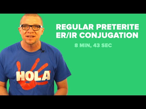 Spanish Past Tense: Regular, Preterite ER/IR Conjugation