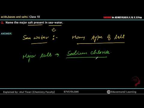 Name the major salt present in sea-water.