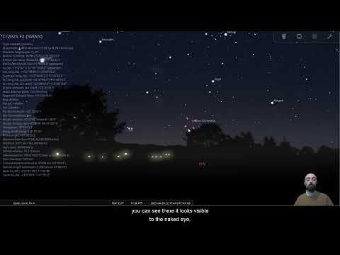 Putting Comet 2025 F2 (SWAN) in Stellarium