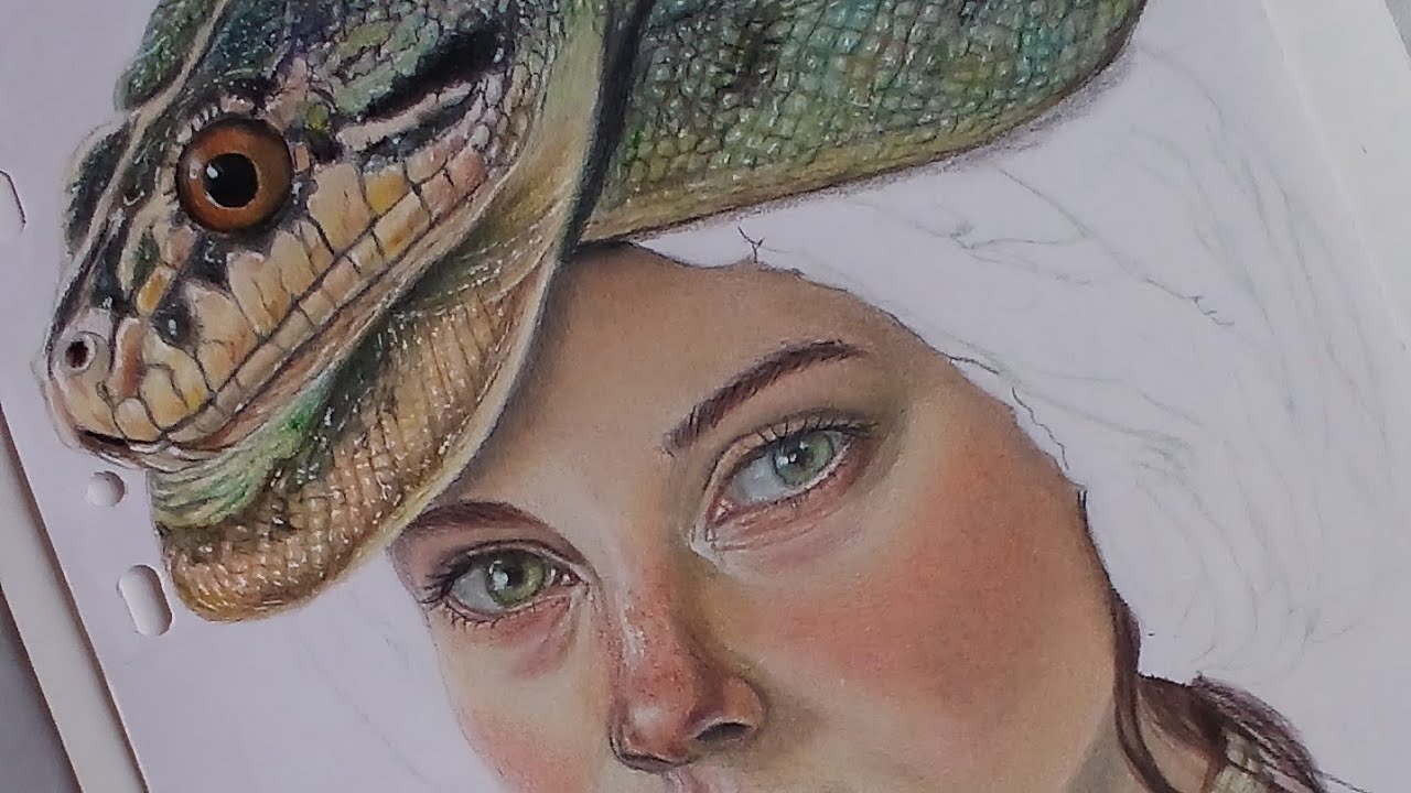 A Beautiful Portrait of Medusa / adni audebert #pencildrawing #artwork