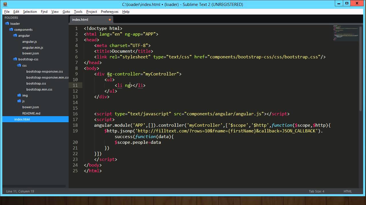 Create an AngularJS Loading Indicator