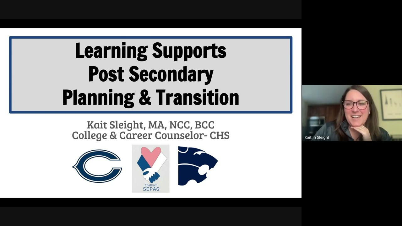 Learning Support Post Secondary Planning & Transition Presentation 2024