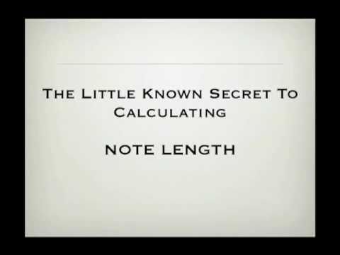 Note Lengths in Sheet Music