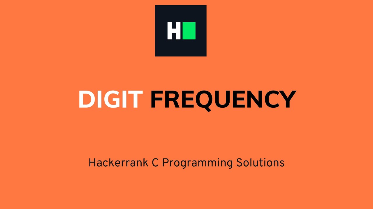 Digit Frequency | C Programming | Hacker rank Solution