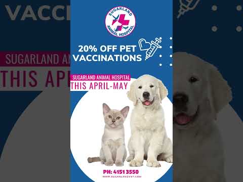 Look what Sugarland this Month can offer. 20% OFF on all pet vaccines.