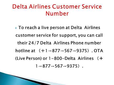 Delta Airlines Customer Service Number