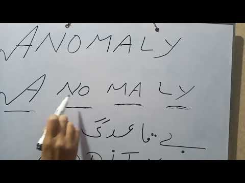 Anomaly pronunciation| Literal Meaning| Urdu Meaning|English Talafuz