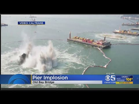 Caltrans Implodes Two Concrete Piers On Old Bay Bridge