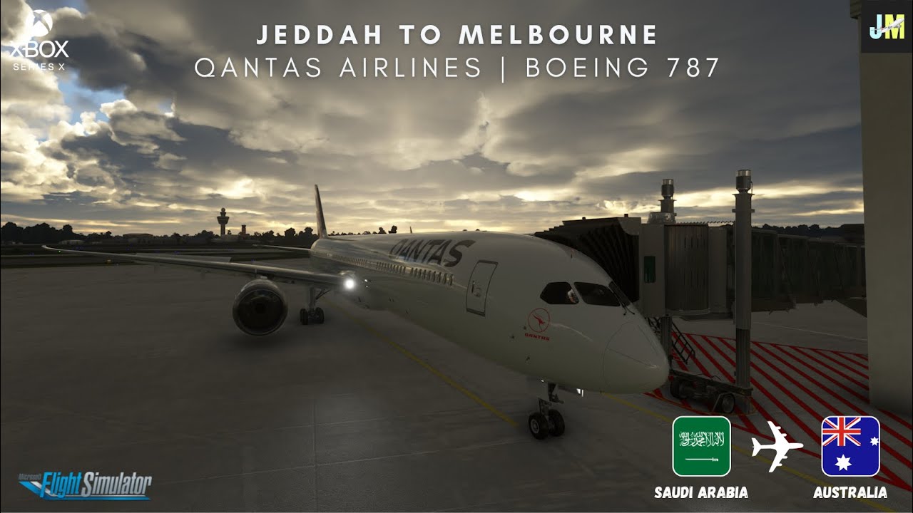 Jeddah to Melbourne via Qantas Airlines on the Boeing 787 Dreamliner ...