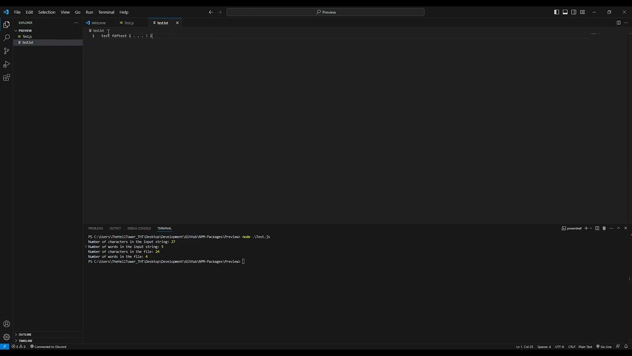 [GIF to MP4] Words & Chars Counter NPM Package (support files without any additional step)