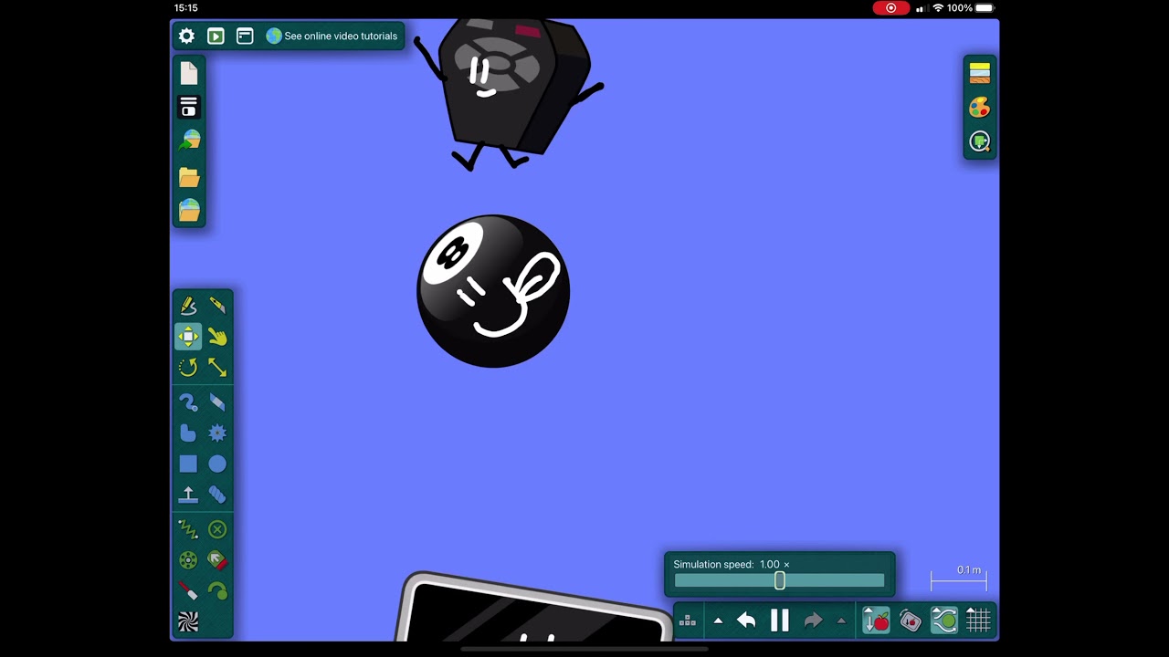 BFB intro falling algodoo for iPads