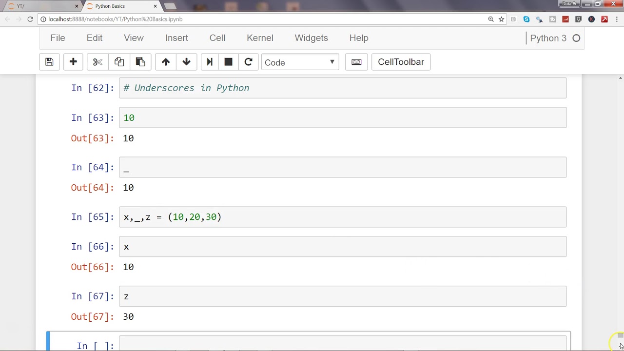 Python 3 Programming Tutorial | Underscores functionalities in python