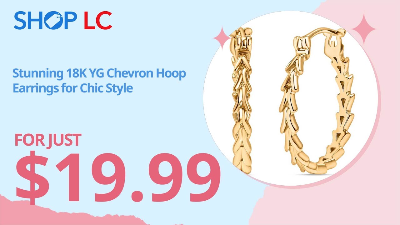 EverTrue Bronzella Organic Chevron Hoops 18K YG Plated Bronze