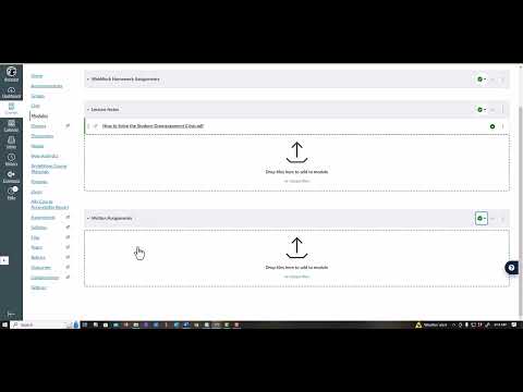 Canvas Modules & Assignments