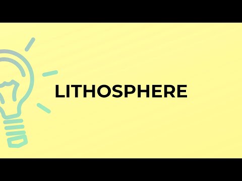 What is the meaning of the word LITHOSPHERE?