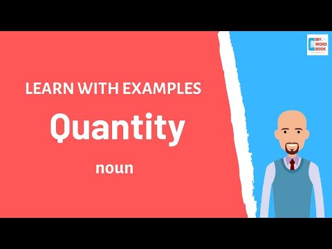 Quantity | Meaning with examples | Learn English | My Word Book