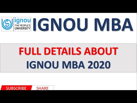 Full Details About IGNOU MBA 2020 | Entrance, Admission, Fees, Course Structure etc | By Zest Learn