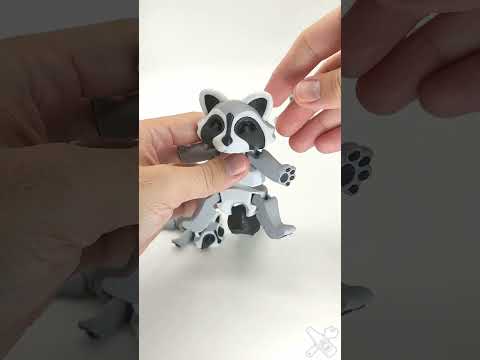 🗑️ Articulated Racoon・ 3D File for 3D printing・Cults