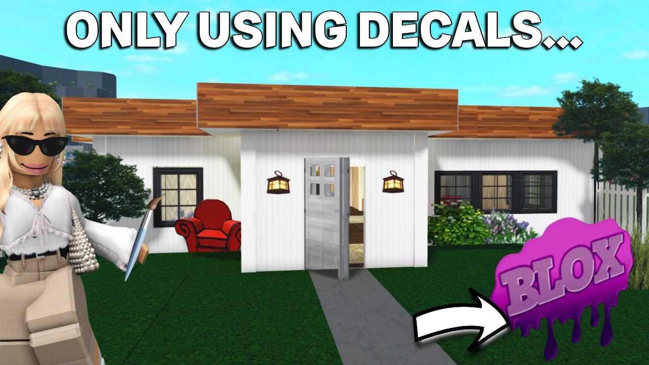 I BUILT A BLOXBURG HOUSE USING ONLY DECALS