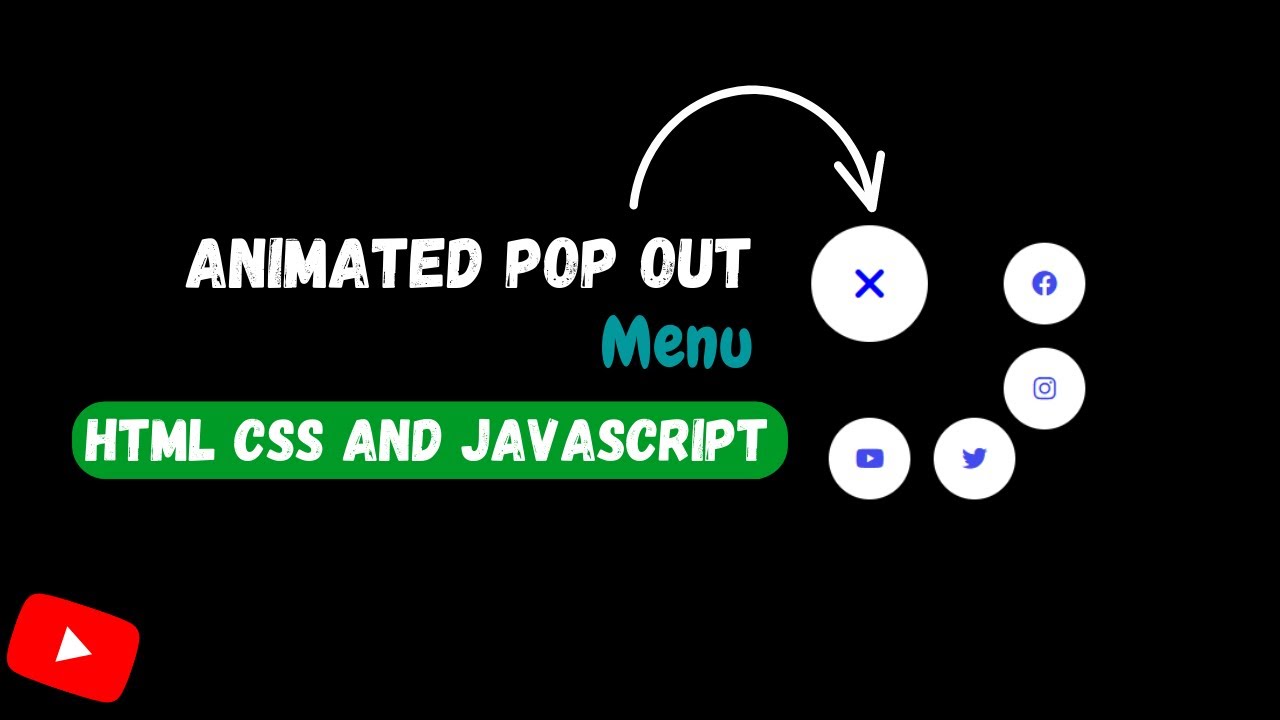 Animated Pop Out Menu || Html Css And JavaScript