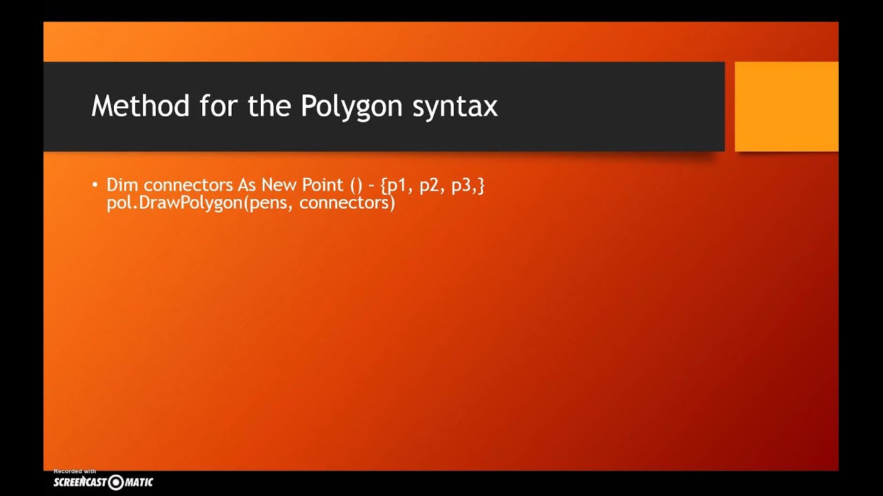 DrawLine And Polygon Tutorial for Visual Basic Part 1