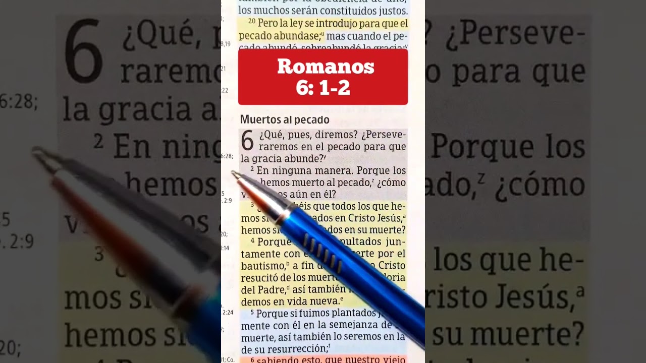 #lecturabíblica #videoscristianos #gracia #Biblia Romanos 6:1-2. pecado, gracia, muerto, viviremos