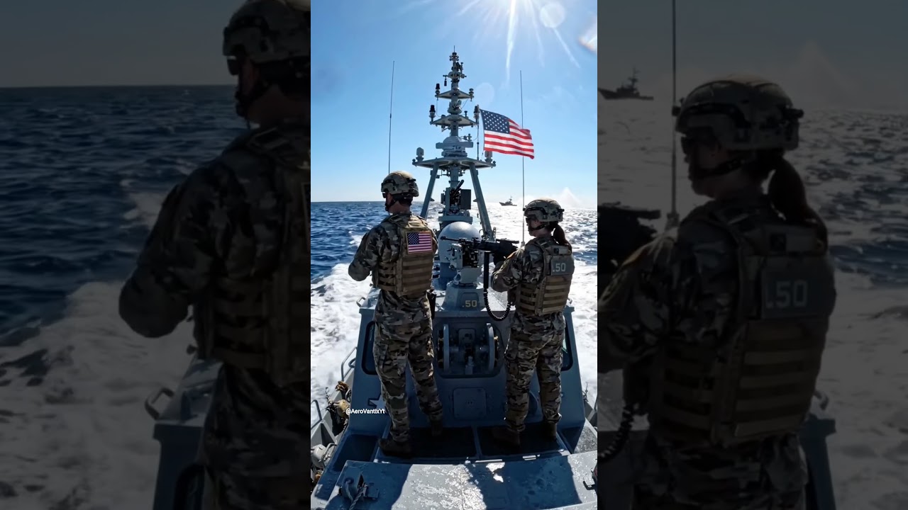 They fired a warning first… 🇺🇸🌊💥