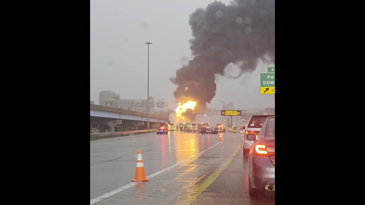 US-131 tanker truck fire