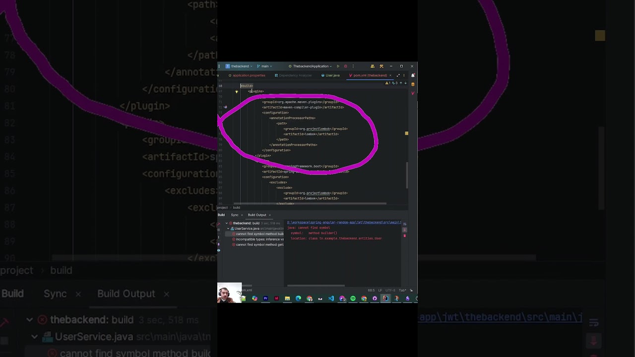 Lombok error  fixed( java: cannot find symbol )