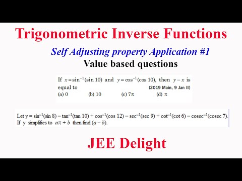 Solved Examples for JEE: Inverse Trigonometric Functions- 5 Video Lecture