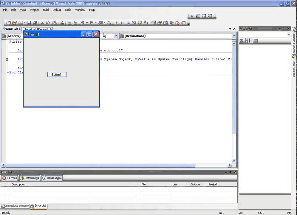 VB NET Tutorial 3   Variables Visual Basic 2008 2010 by ABC Media Group