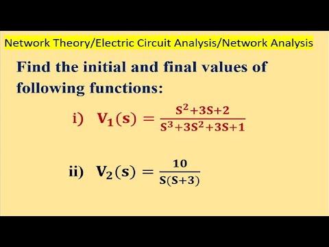 Numerical to calculate Initial and Final value of the given function.