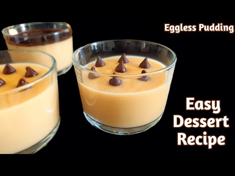 Easy Milk Pudding Recipe (Eggless) #shorts | Butterscotch Pudding