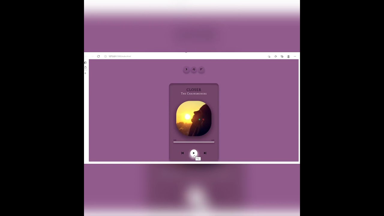 Music Player 🎶|| Using HTML,CSS  and JavaScript.