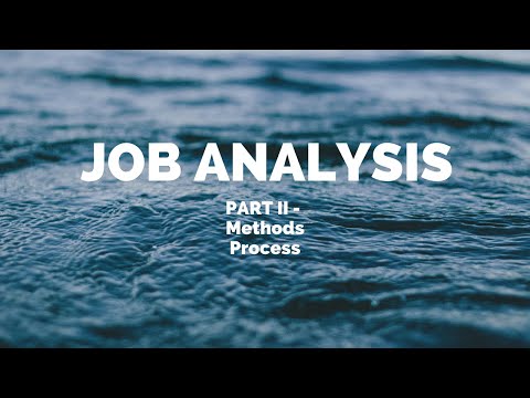 JOB ANALYSIS PART II - METHODS OF JOB ANALYSIS | JOB ANALYSIS PROCESS