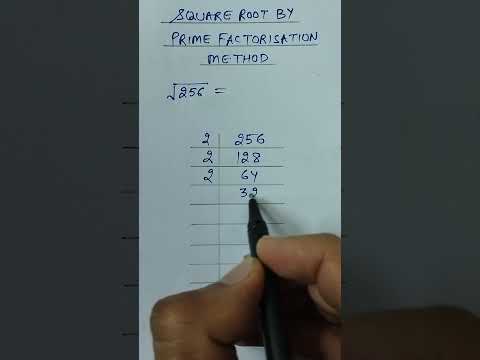 Square Root of 256 by Prime Factorisation Method