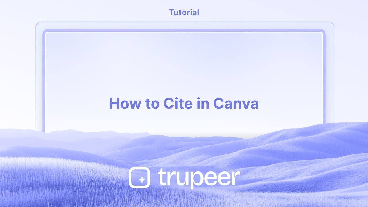 How To Cite In Canva