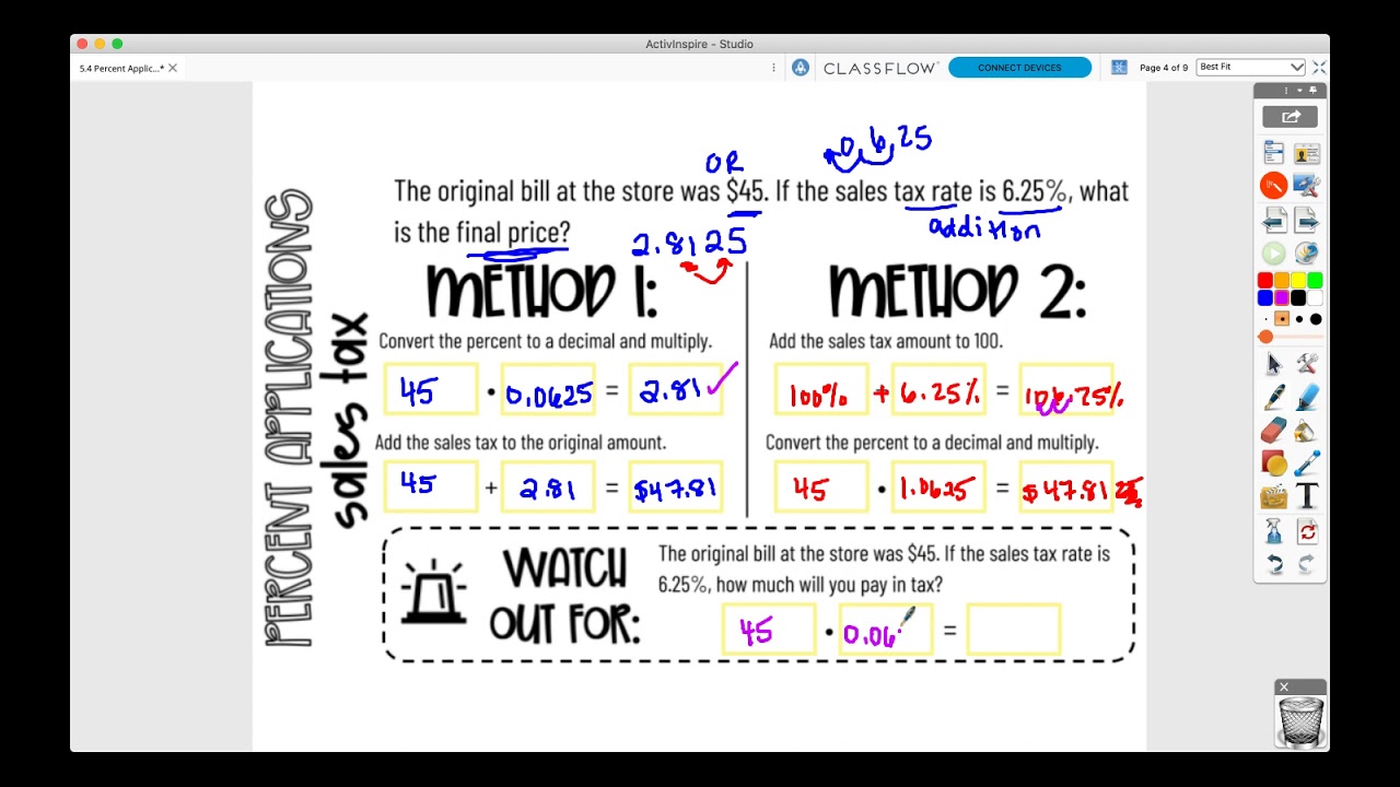 Percent Application Guided Notes
