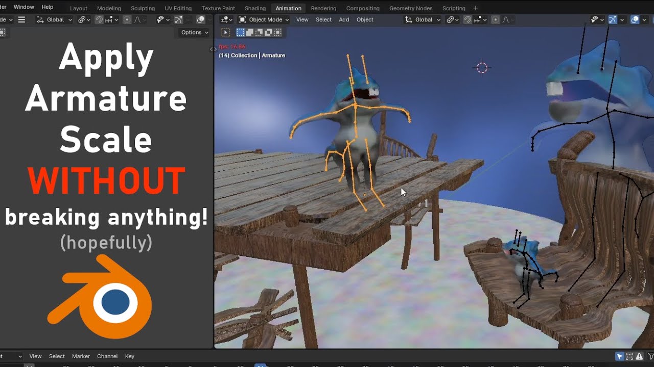 Apply Armature Scale WITHOUT Breaking Animations [Blender]