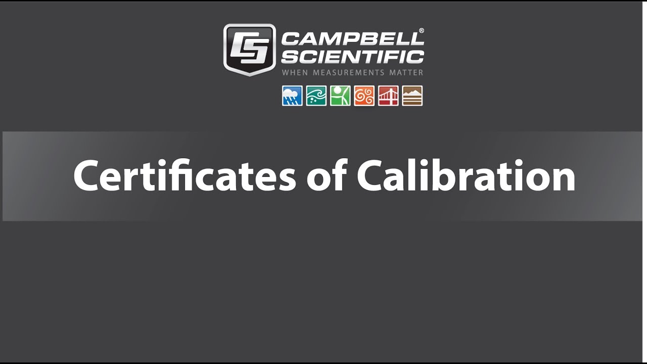 Campbell Scientific Downloadable Certificates of Calibration