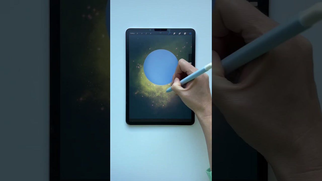 Planet Earth drawing #digitalart #art #tutorial #procreate #shorts #globalwarming