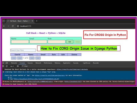 How to Fix CORS Origins Error in Python Web Development (Django)