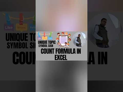 # COUNT FORMULA IN EXCEL