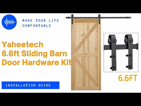 Yaheetech 6.6 Feet Barn Door Hardware Installation Guide #barndoorhardware