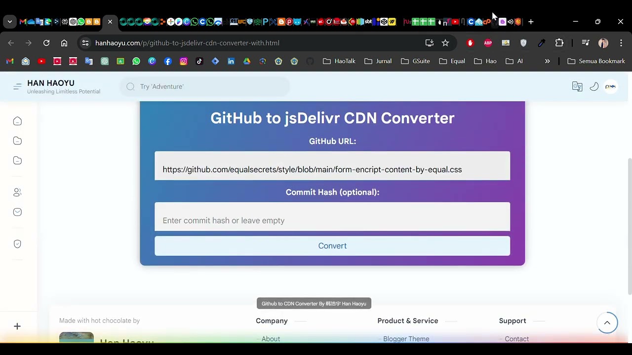 Tutorial Using GitHub to jsDelivr CDN Converter with Commit Hash