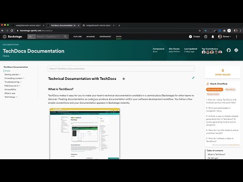 How to make great documentation (TechDocs plugin) in Backstage (Demo)
