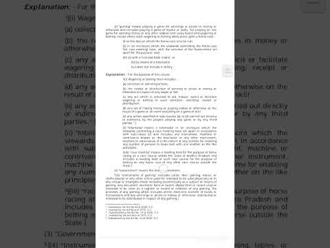 section 2 (3),(4) of AP Gaming Act 1974|telugu|bare act|viral|latest|law prapancham|llb|jcj|legal|